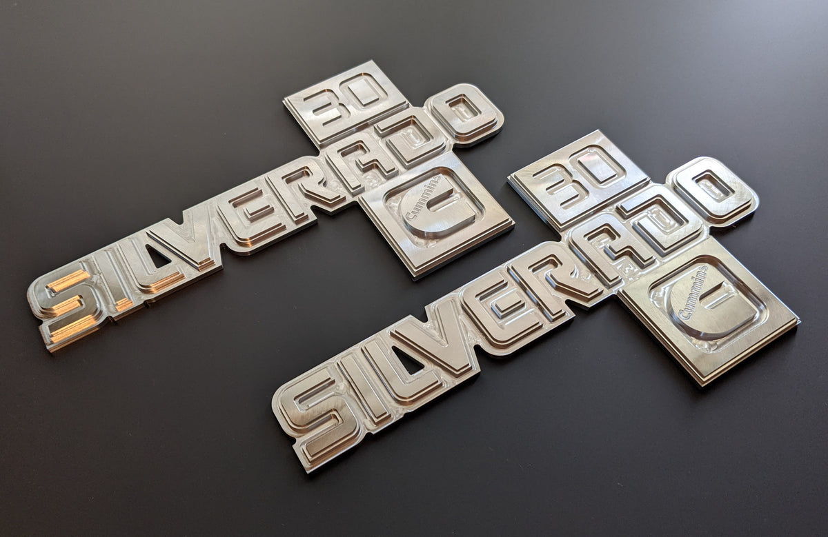 81-87 Chevy Billet Fender Emblems - Silverado 30 Cummins - Pair – RAD ...